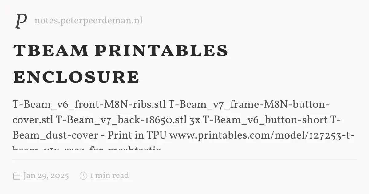 tbeam printables enclosure
